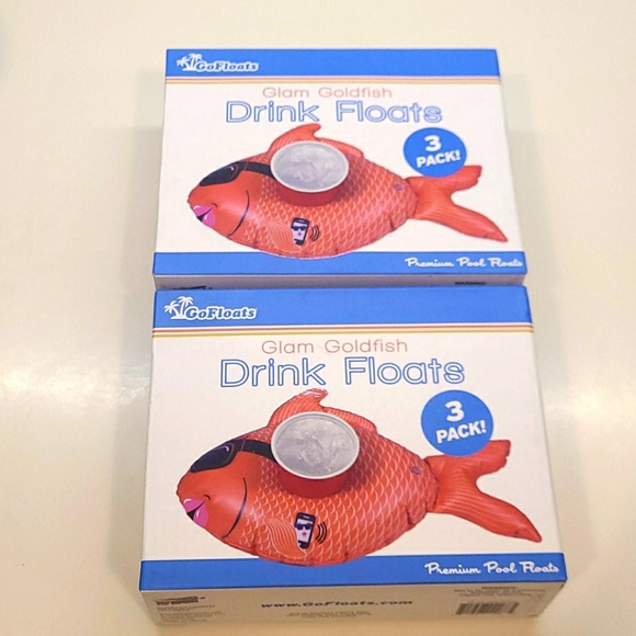 Party Supplies | Nwt 6 Goldfish Drink Floats Pool Lake Hot Tub | Poshmark